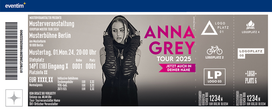 Bei kölnticket.de Tickets für ANNA GREY - TOUR 2025 - JETZT AUCH IN ...